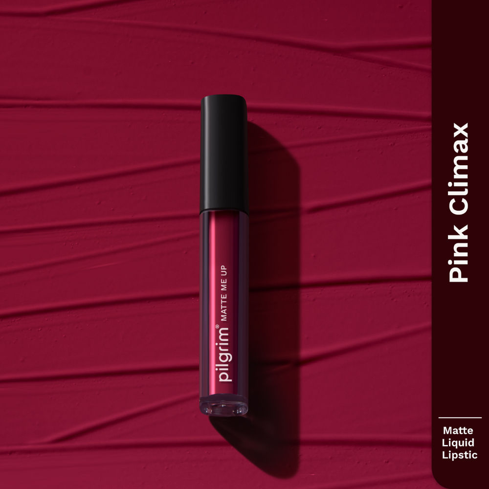 Pilgrim Liquid Lipstick Pink Climax,Rich Matte Colour, TransferProof ...