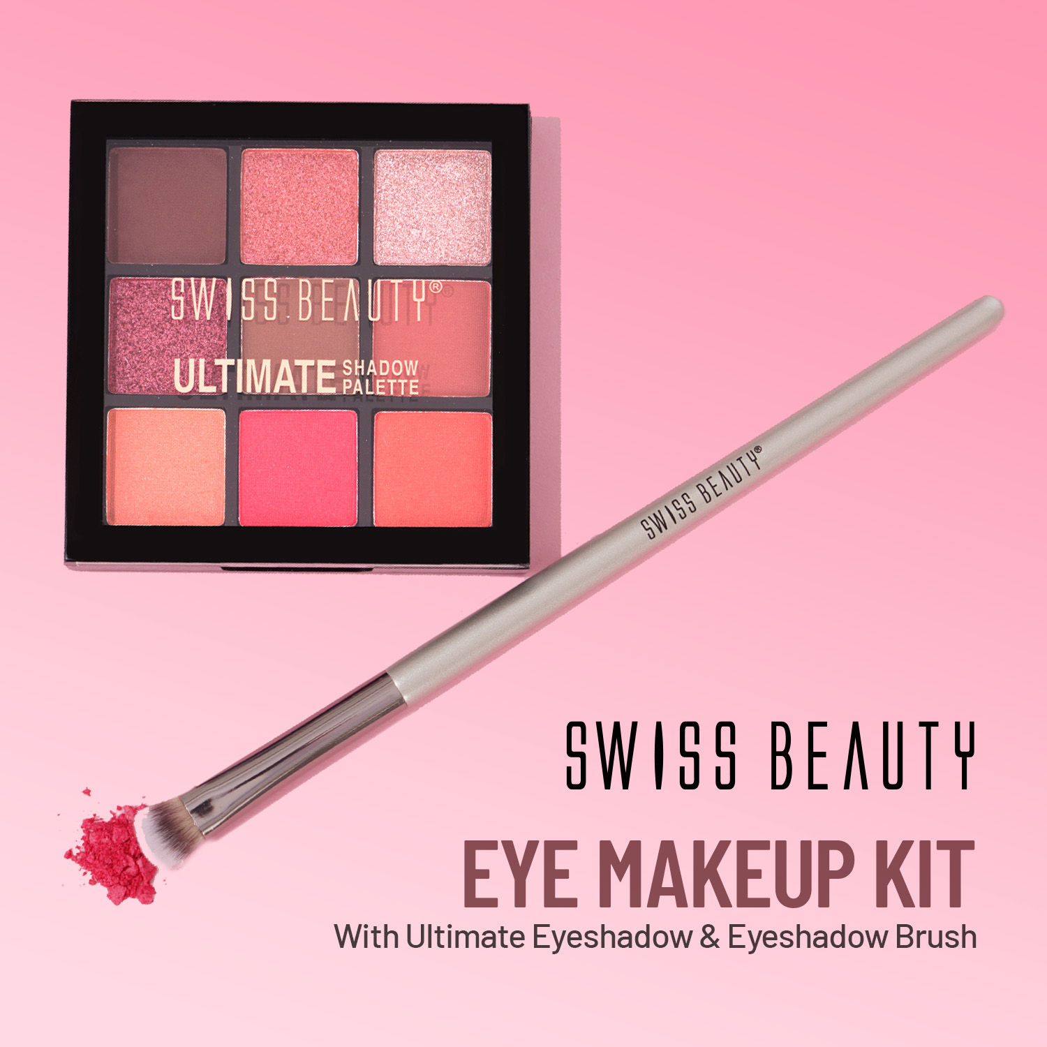 Swiss Beauty Eye Makeup Kit With Ultimate Eyeshadow & Eyeshadow Brush