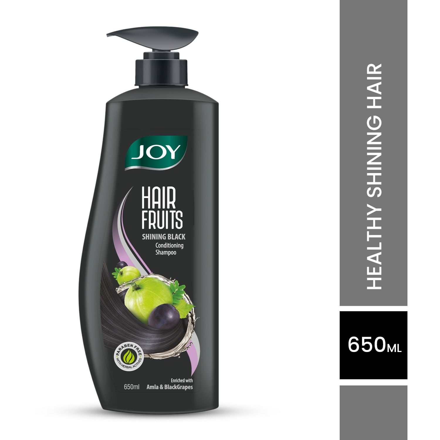 Joy Hair Fruits Shining Black Conditioning Shampoo Enriched with Amla ...