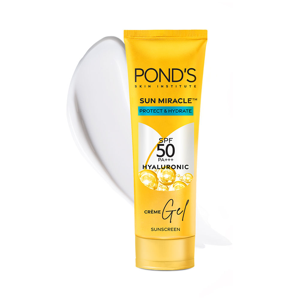 POND’S Sun Miracle SPF 50 PA+++ Creme Gel Sunscreen - Protect & Hydrate ...