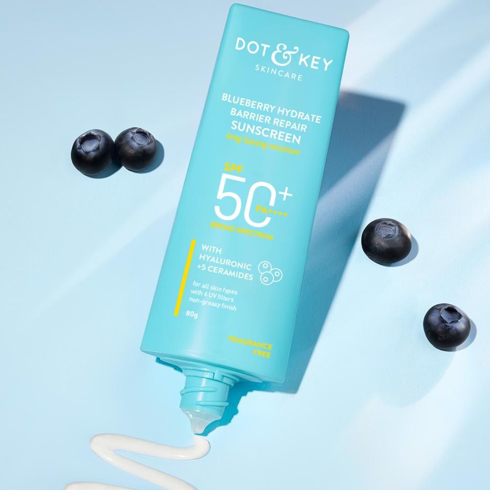 Dot & Key Blueberry Hydrate Barrier Repair Sunscreen SPF 50+, PA ...