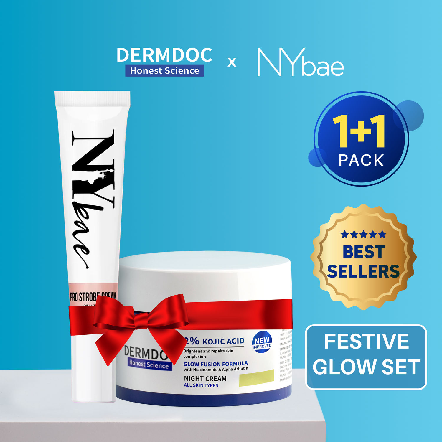 DERMDOC x NYBae Glass Skin Glow Combo Kit | PRO Strobe Cream | Primer ...