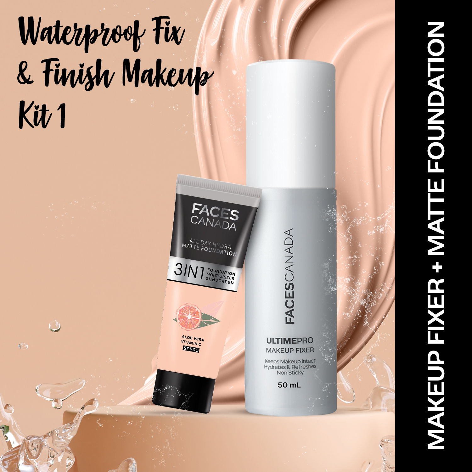 FACES CANADA Ultime Pro Makeup Fixer (50ml) + All Day Hydra Matte ...