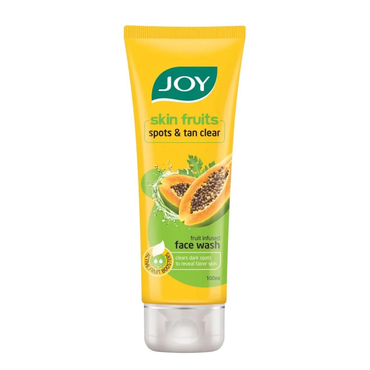 Joy Skin Fruits Spots & Tan Clear Papaya Face Wash, Normal to dry skin ...