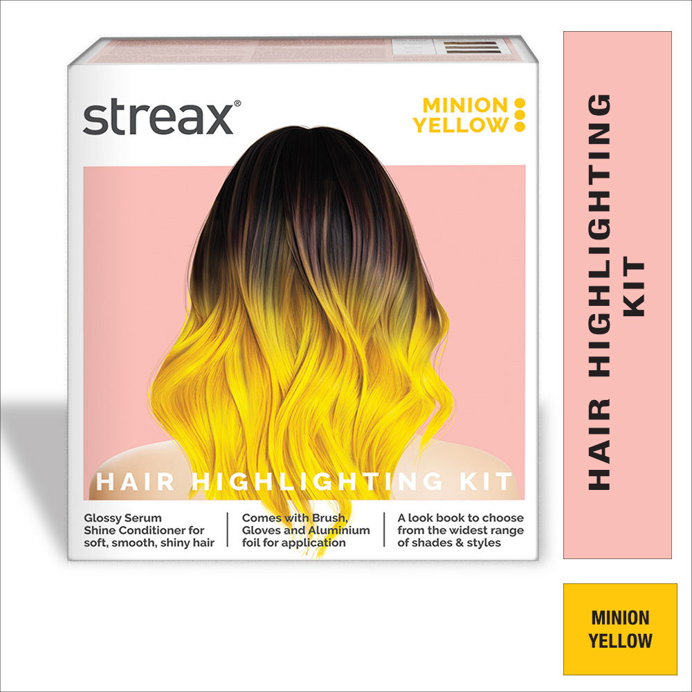 Streax Ultralights Hair Colour Highlight Kit |Yellow Hair Colour ...