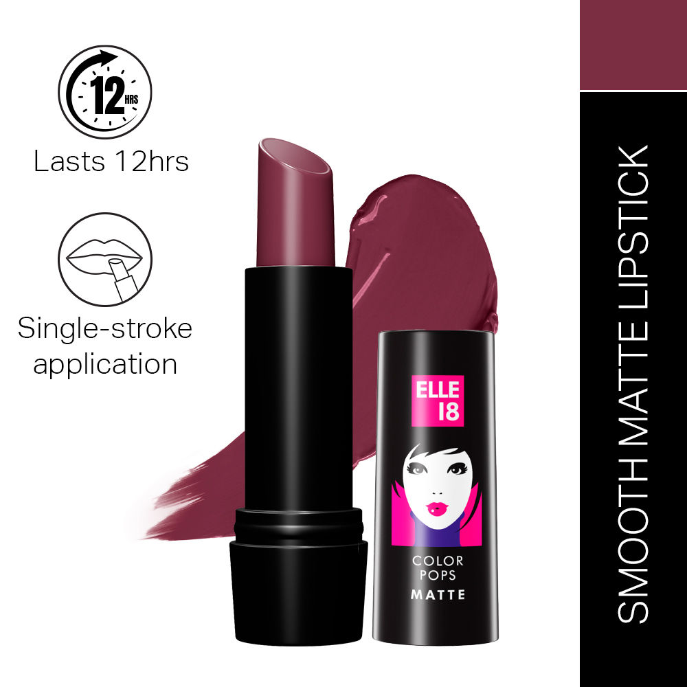 Elle 18 Color Pop Matte Lip Color, W14, Berry Tea, 4.3 g