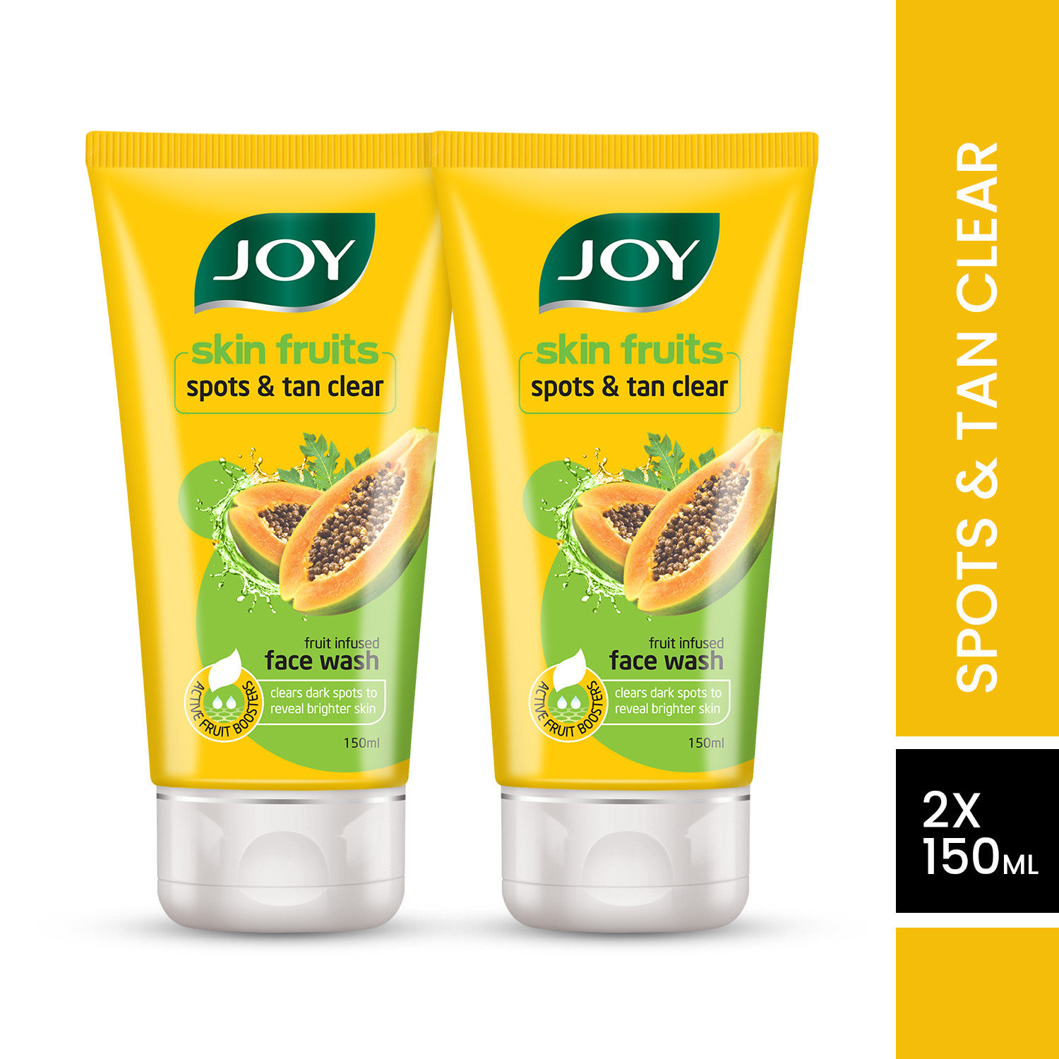 Joy Skin Fruits Spots & Tan Clear Papaya Face Wash (Combo Pack 2X150 ml)