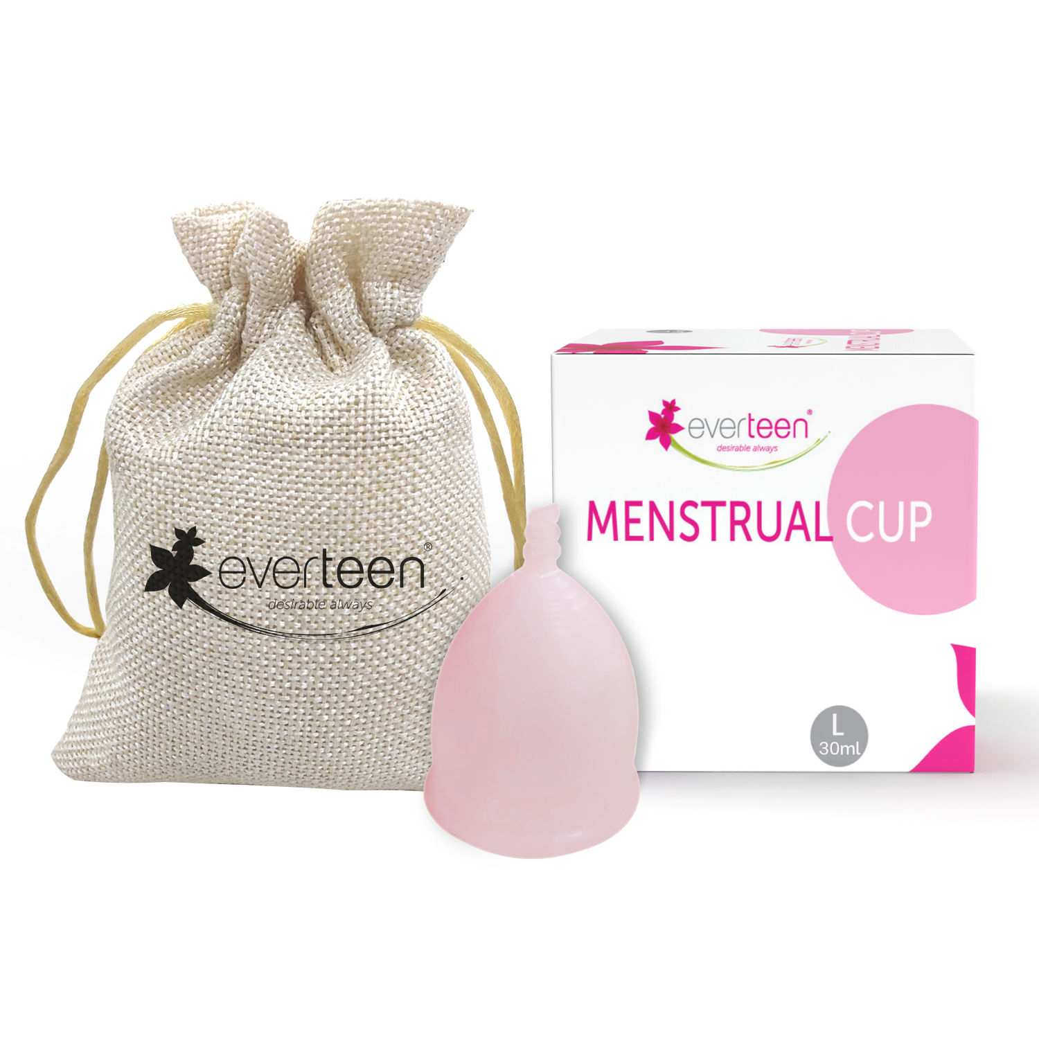 Buy everteen Large Menstrual Cup for Periods in Women - 1 Pack (30 ml ...