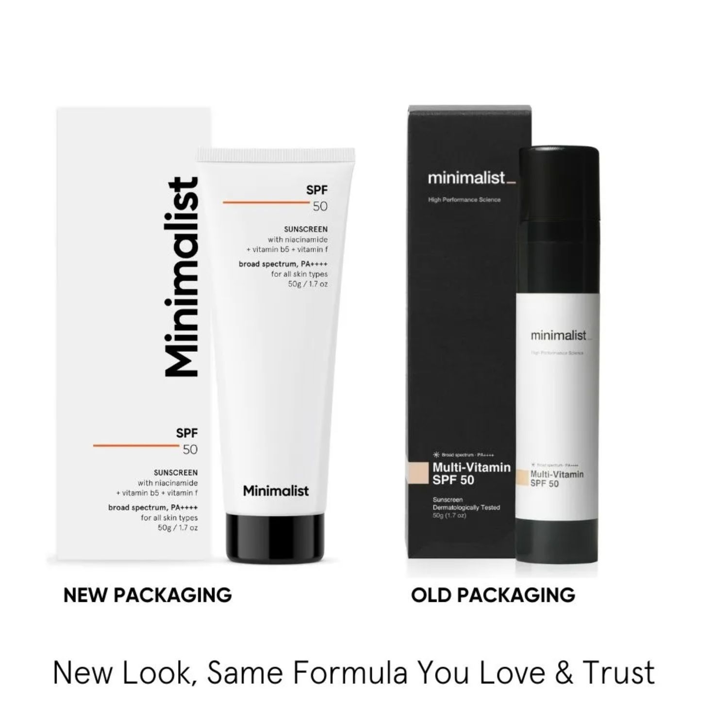 Minimalist SPF 50 Sunscreen with niacinamide + vitamin b5 + vitamin f ...