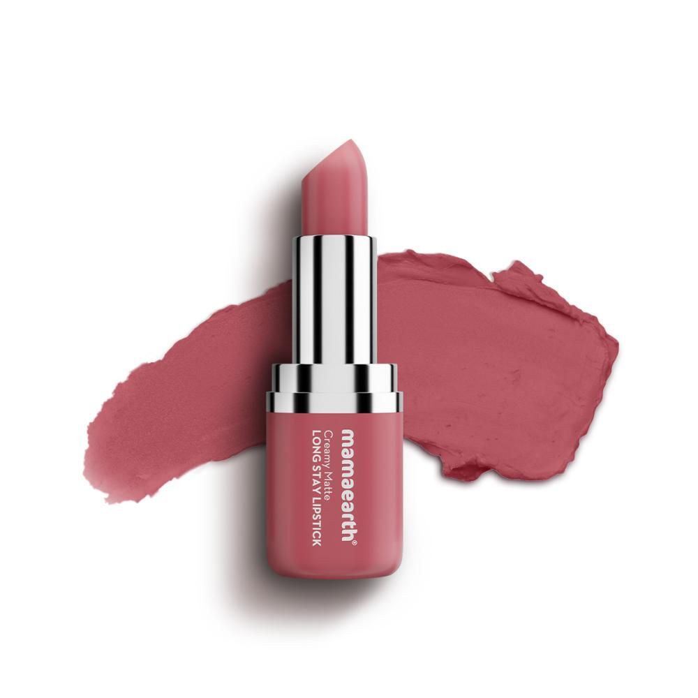Mamaearth Creamy Matte Long Stay Lipstick with Murumuru Butter and ...