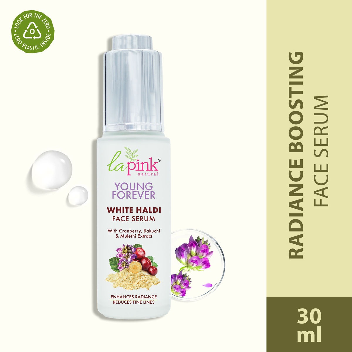 La Pink Young Forever Face Serum with White Haldi, Licorice & Bakuchi ...