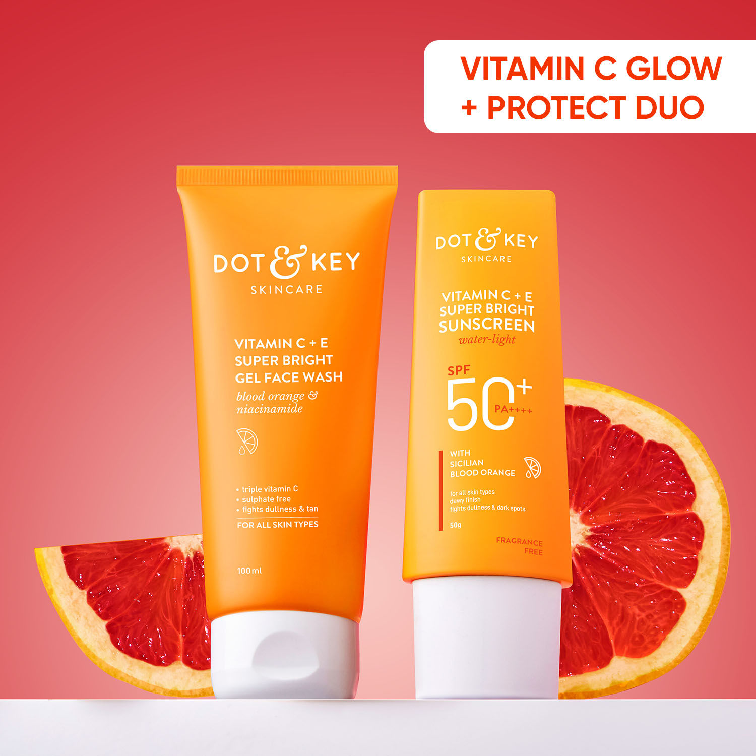 Dot & Key Skin Glowing & Sun Protect Duo - 150g | Face Wash & Face ...