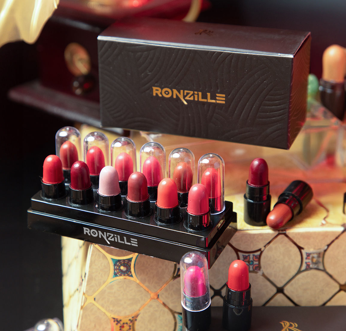 Ronzille Super Matte Mini Bullet Lipstick Set of 12 Lipstick -B