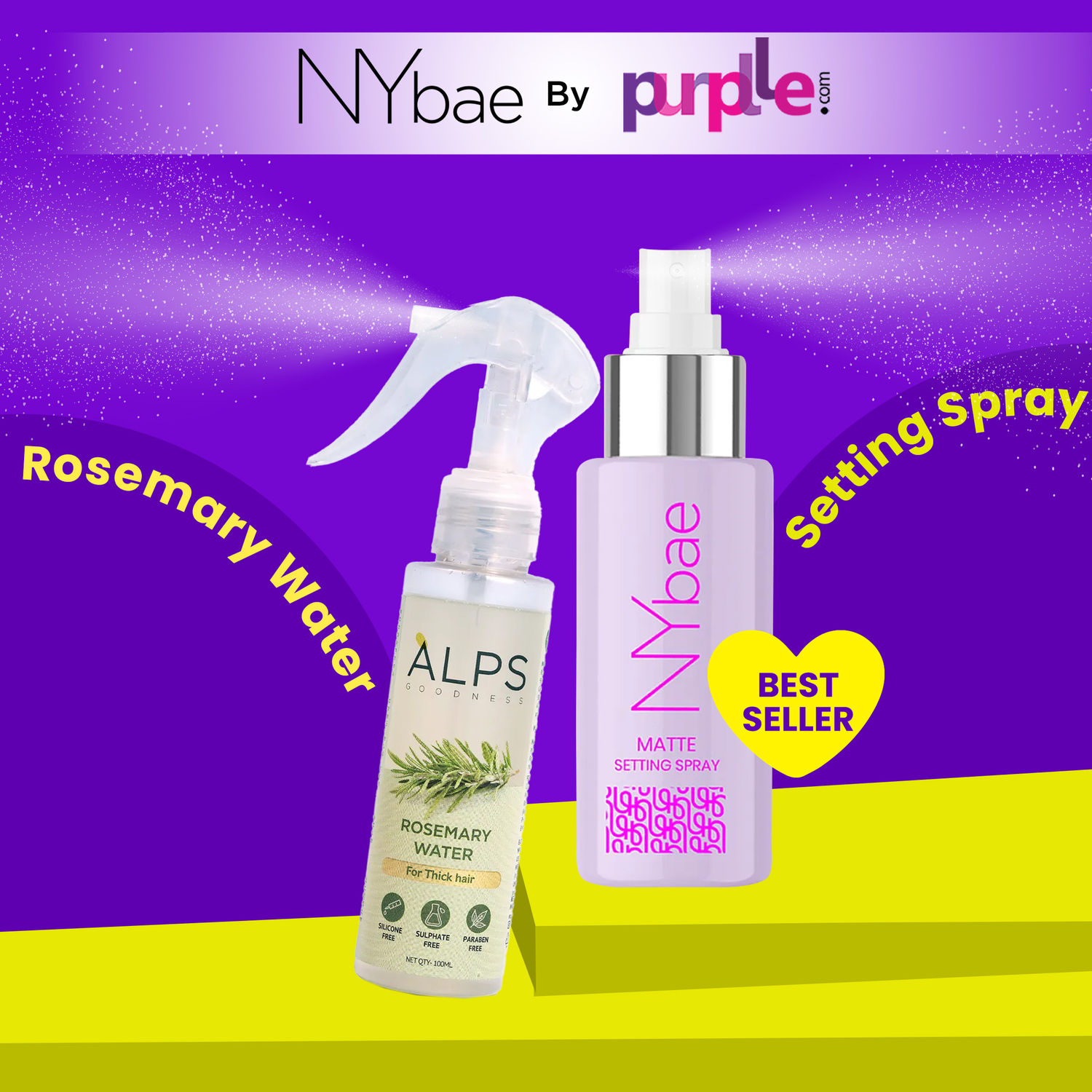 NY Bae X Alps Goodness | Matte Setting Spray | Rosemary Water For Hair ...