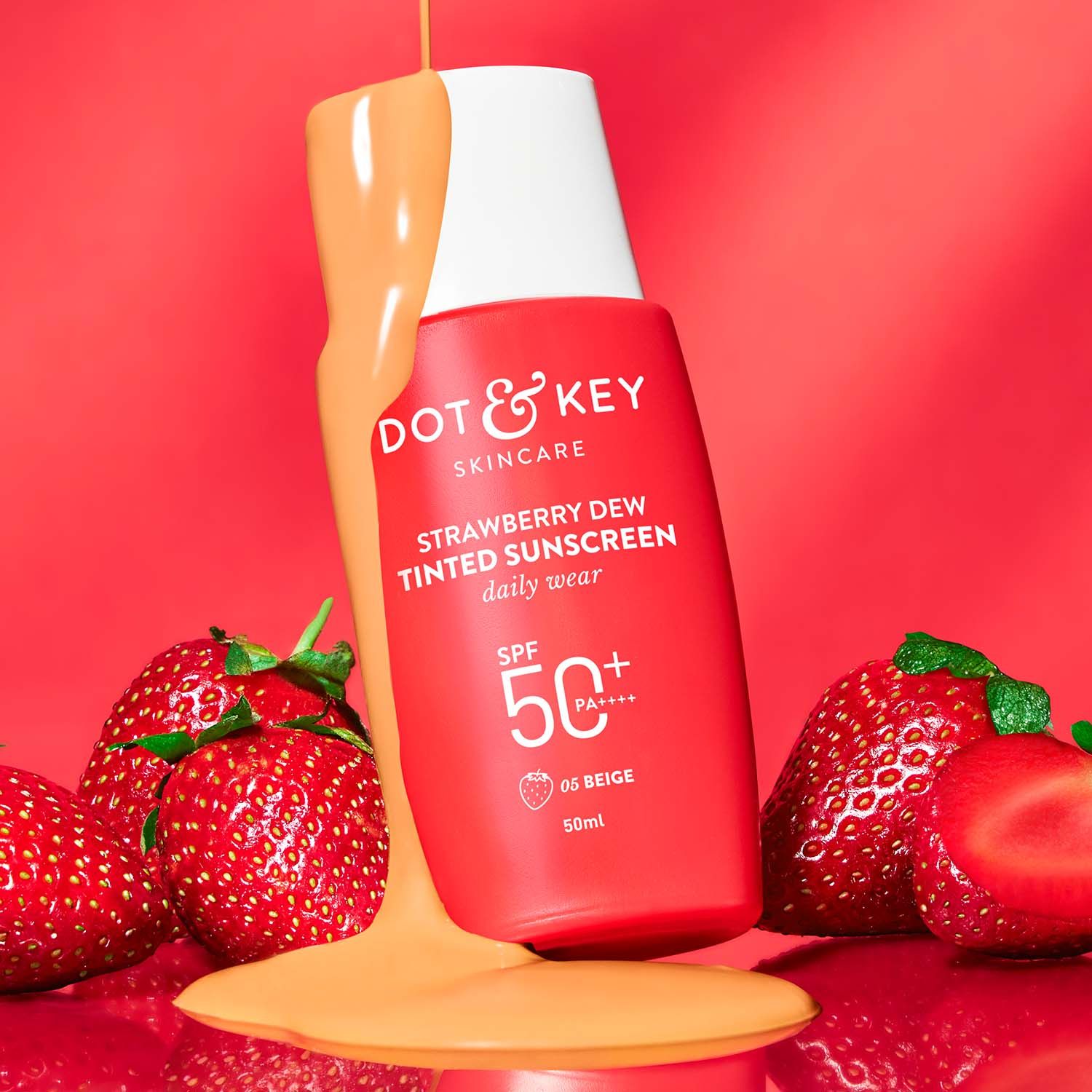 Dot & Key Strawberry Dew Tinted Sunscreen SPF 50++++ 05 Biege 50ml