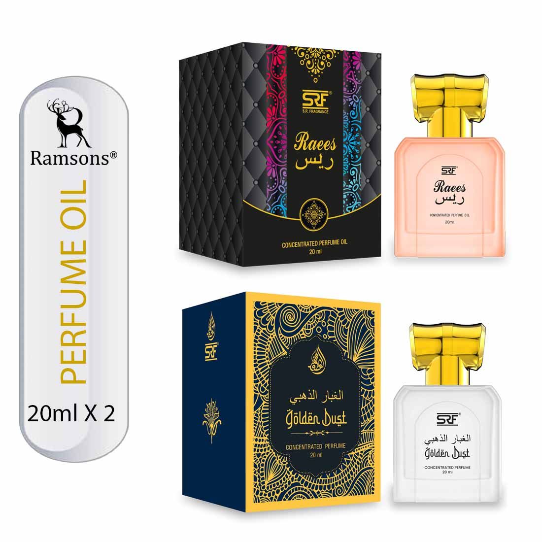 Ramsons SRF Raees & Golden Dust Concentrated Perfume Oil (Attar) Combo ...