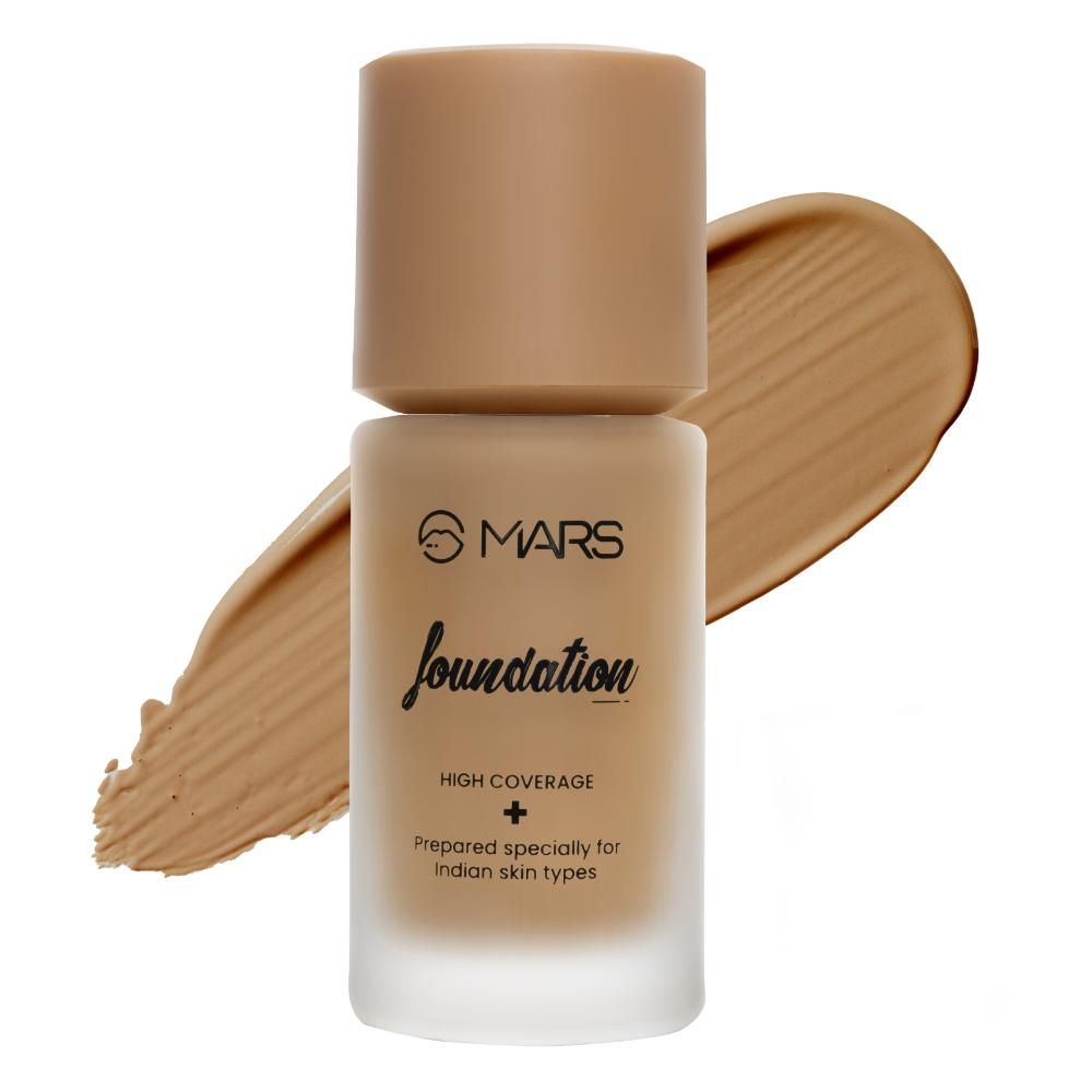 MARS Foundation With High Coverage, Blemish Free & Blendable Liquid Formula - 08 | 40 ml