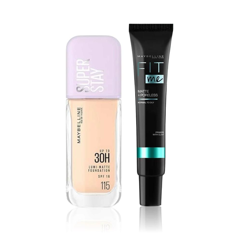Maybelline Makeup Basics Kit 1 (Super Stay Lumi Matte -shade 115 (35ml ...