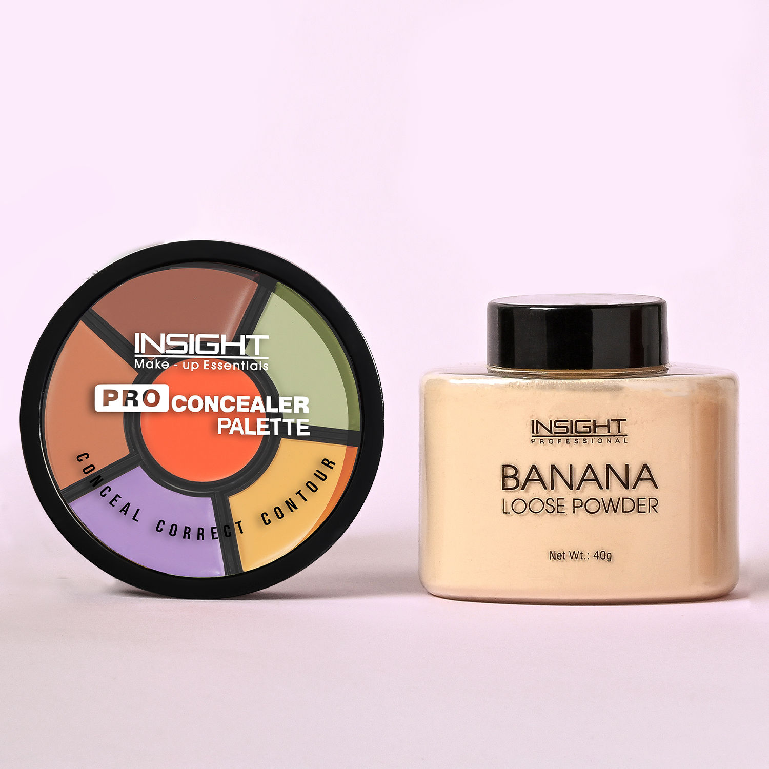 Insight Cosmetics Banana Loose Powder 40g + Pro Concealer Palette_corrector