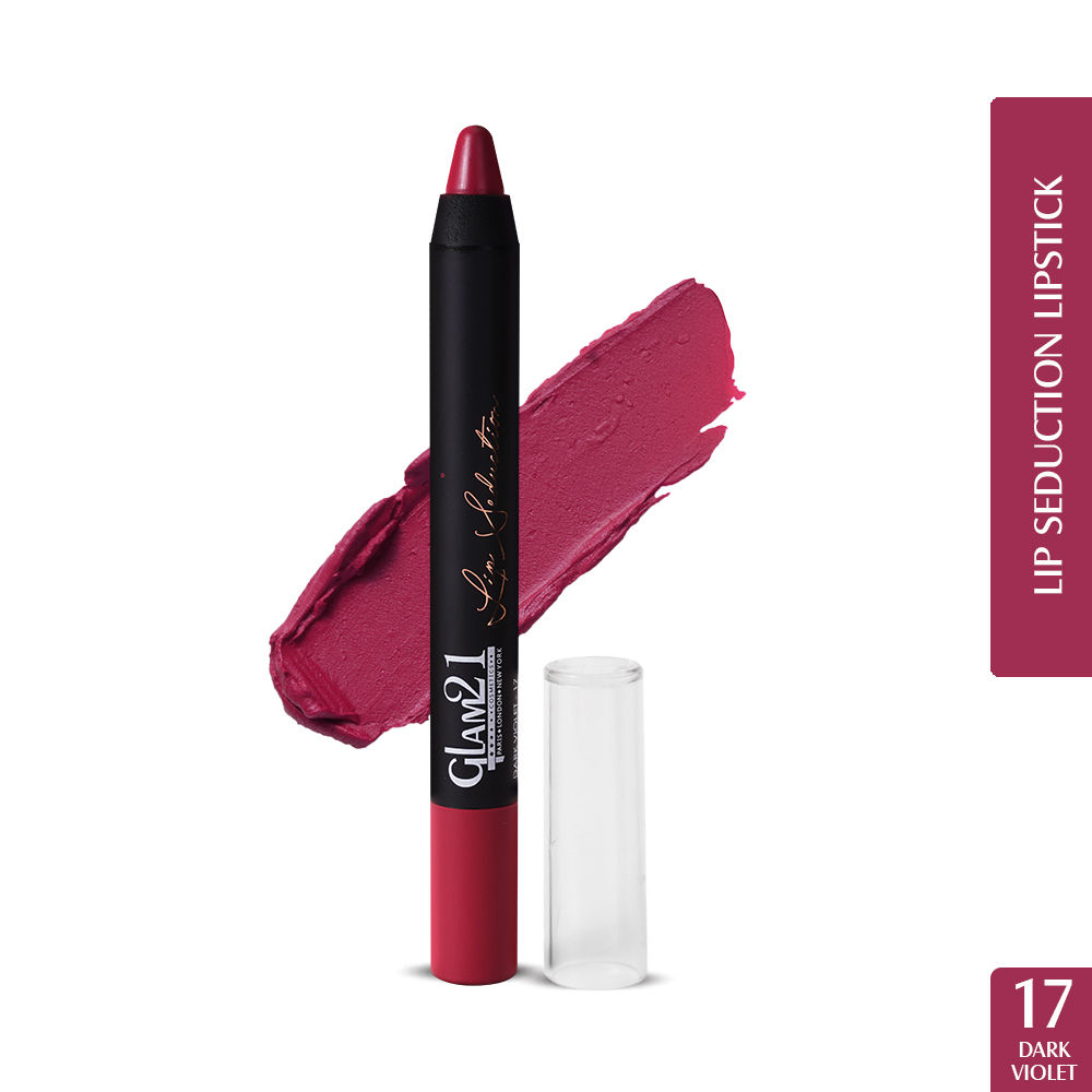 Glam 21 Lip Seduction Non- Transfer Crayon Lipstick| Lightweight ...