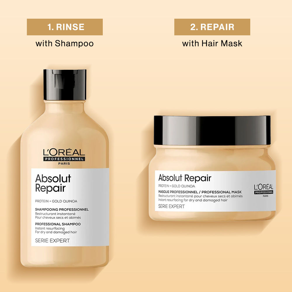 L'Oreal Professionnel Serie Expert Absolut Repair Shampoo + Mask Combo ...