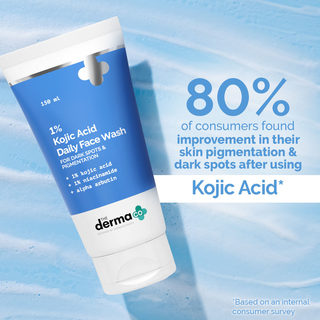 The Derma Co. 1% Kojic Acid Face Wash with Niacinamide & Alpha Arbutin ...