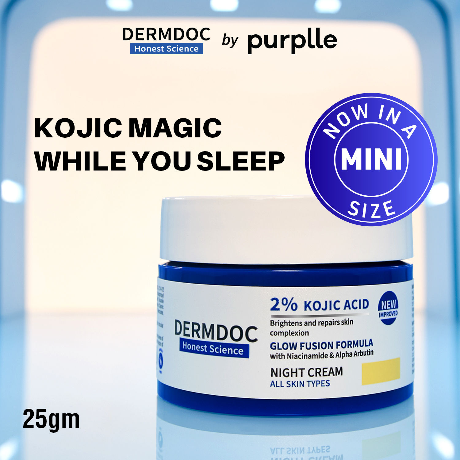 DERMDOC by Purplle 2% Kojic Acid Glow Fusion Formula Night Cream (25 g)