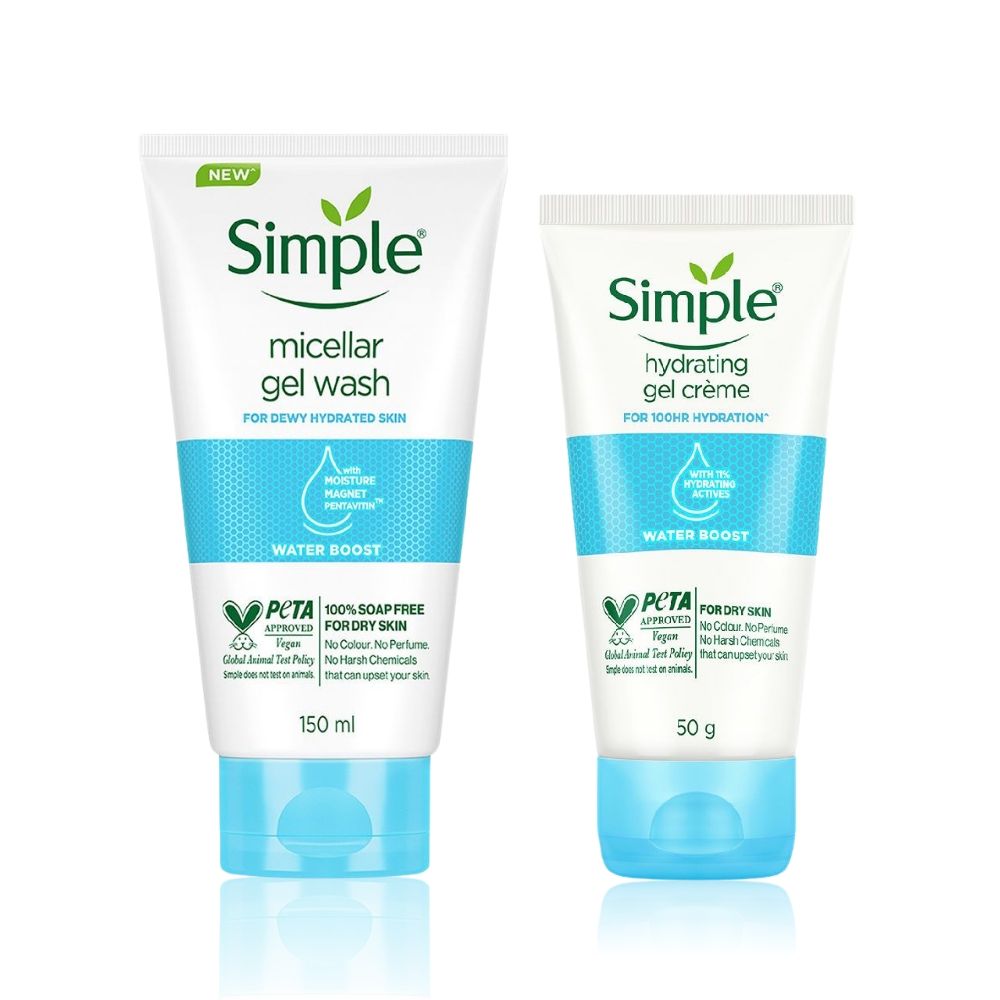Simple Water boost facewash (150ml) + cream combo (50gm)