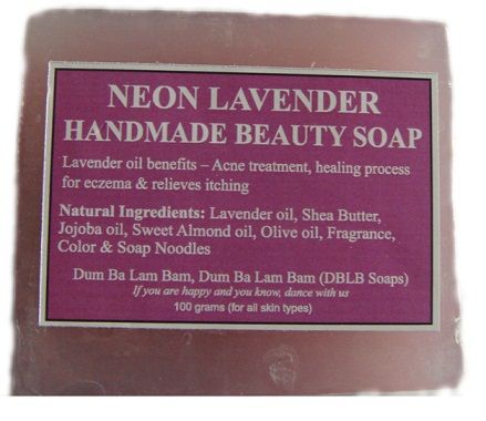Buy DBLB Handmade Natural Soaps Neon Lavender Handmade Soap (100 g ...