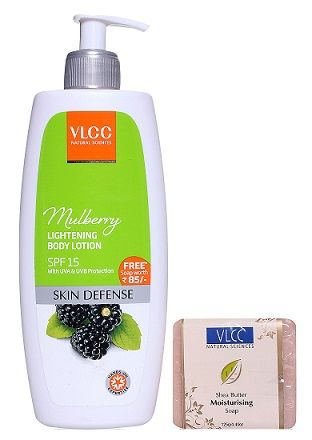 Buy VLCC Mulberry Lightening Body Lotion Shea butter Soap Free (350 ml ...