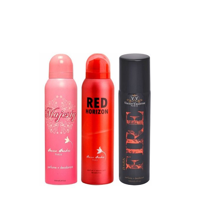 Buy Anna Andre Paris Set of Majesty Red Horizon & Dark Fire Deodorants ...