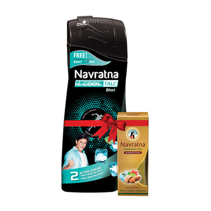 Buy Navratna I-Cool Talc Blast (400 g) With Free Navratna Almond Cool ...