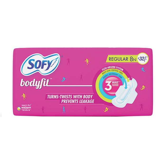 Buy Sofy Bodyfit Sanitary Pad - Regular-8 online at purplle.com.