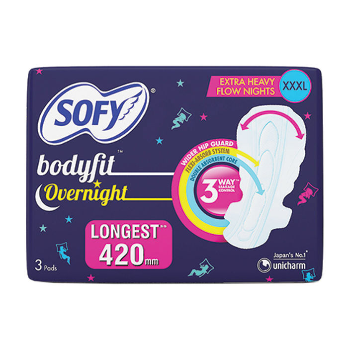 Buy Sofy Bodyfit Overnight Sanitary Pad - Xxxl-3 - 420 Mm online at ...