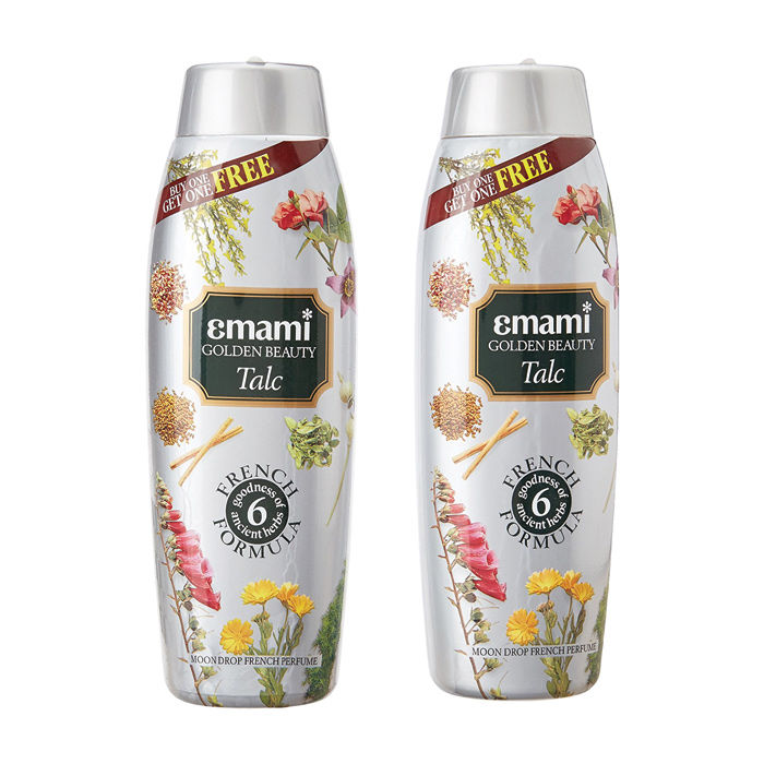 Buy Emami Golden Beauty Moon Drop Talc (400 g) + Buy 1 Get 1 Free ...