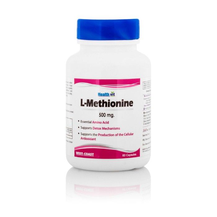 Buy Healthvit L-Methionine 500Mg 60 Capsules online at purplle.com.