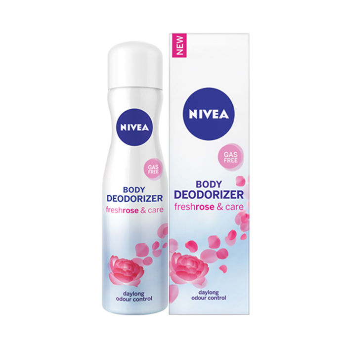 Nivea Body Deodorizer Fresh Rose & Care Gas Free Spray For Women (120 ml)