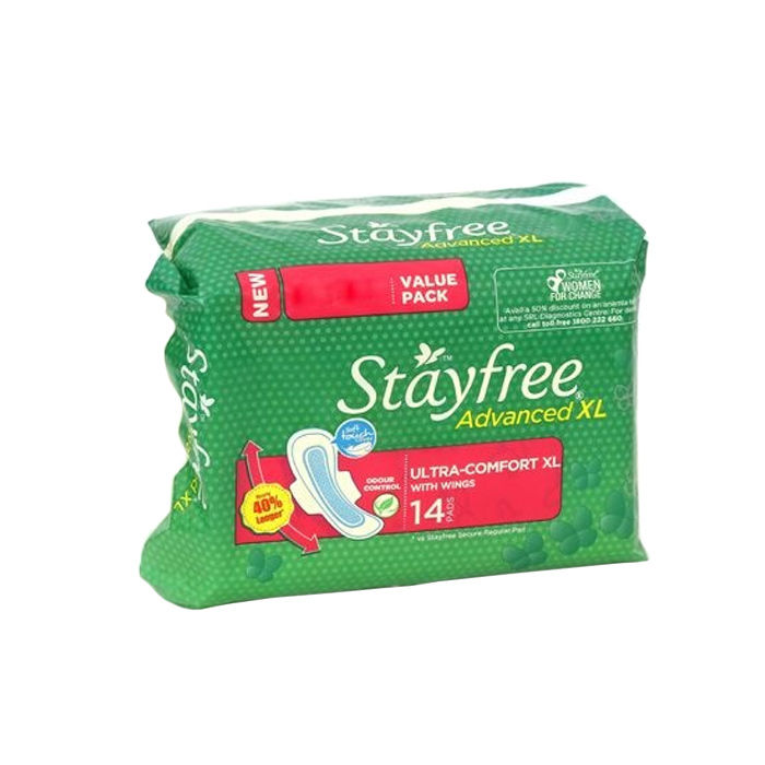 Buy Stayfree Advanced Ultra-Comfort XL 14 Pads online at purplle.com.