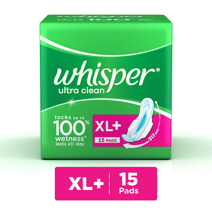 Buy Whisper Ultra Sanitary Pads XL Plus Wings 15 pc Pack online at ...