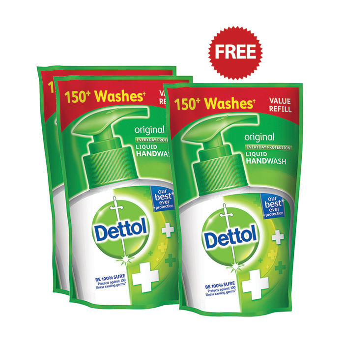 Buy Dettol Germ Protection Liquid Handwash Refill Pouch, Original (175 ...