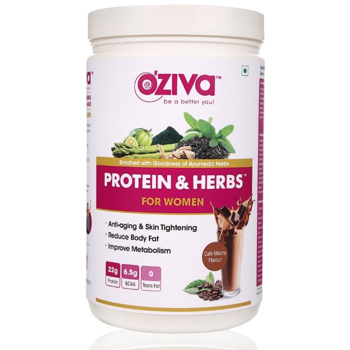 Oziva Protein And Herbs Whey Protein With Ayurvedic Herbs For Women Cafe Mocha 34 Servings