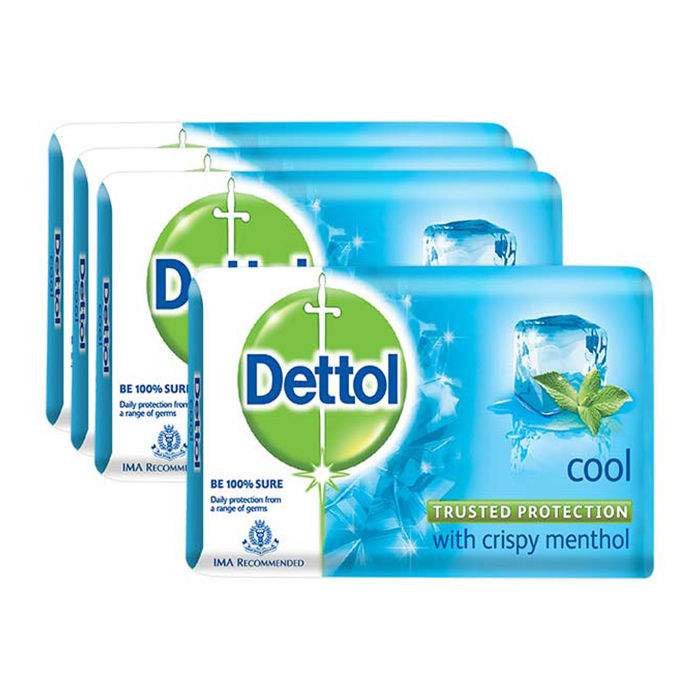 Buy Dettol Cool Soap (125 g x 4) Price Off online at purplle.com.
