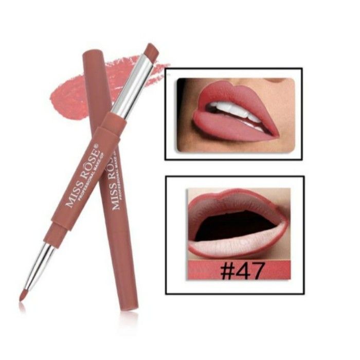 Miss Rose Lip Liner 2 in 1 Lipstick Shade-47 Rows (20 g)