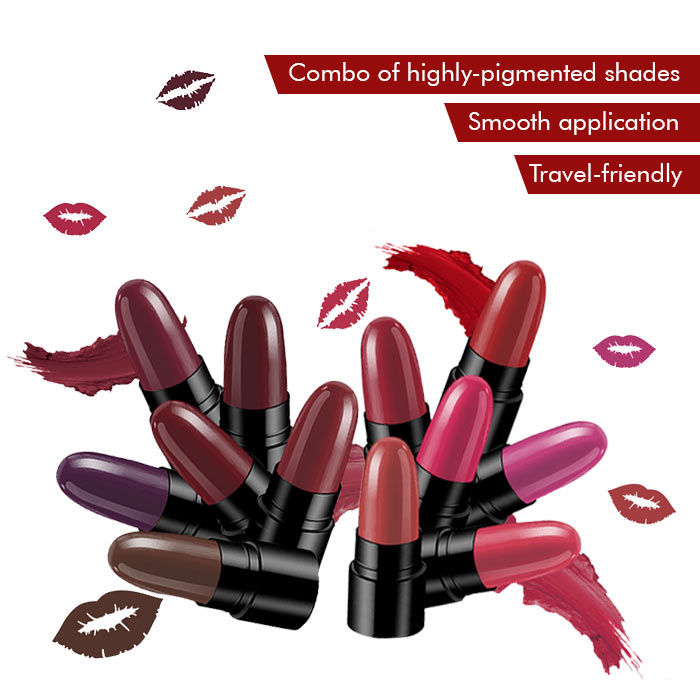 Stay Quirky Lipstick Minis - Multi-Colored Love Marks, Set of 12 Mini ...