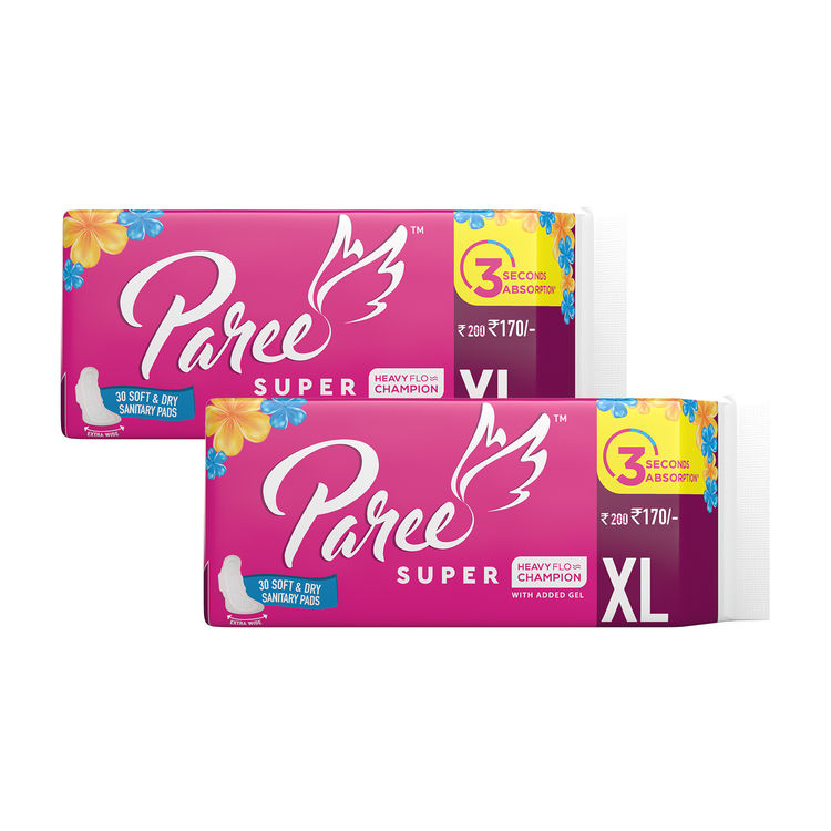 Buy Paree Super Soft & Dry Feel 30 XL Sanitary Pads For Quick Absorb ...