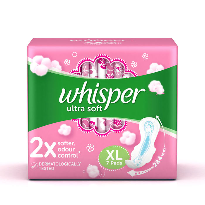 Buy Whisper Ultra Soft XL Sanitary Pads, 7 count online at purplle.com.