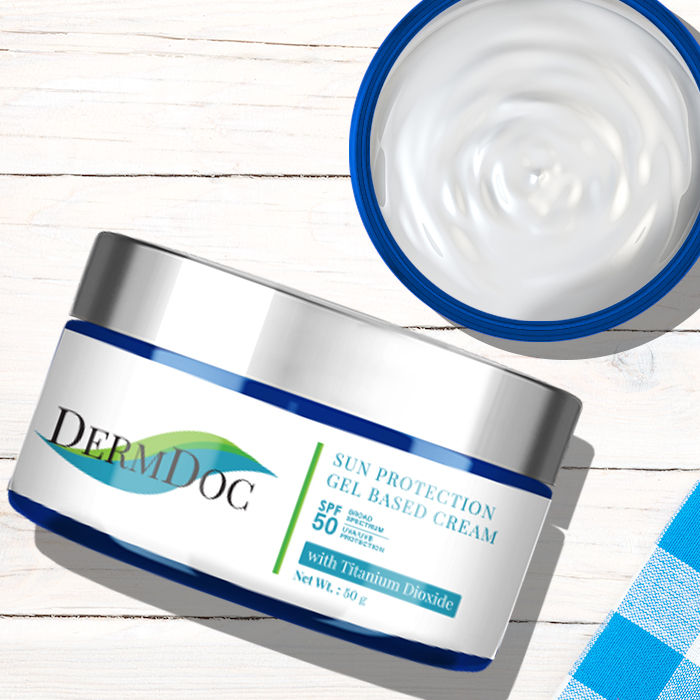 Buy DermDoc Sun Protection Gel Based Cream SPF 50 with Titanium Dioxide ...