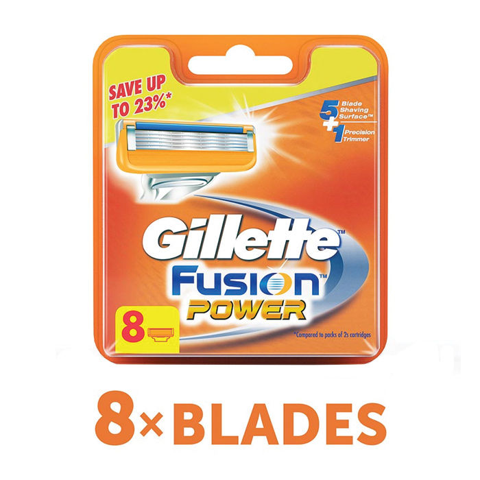 Buy Gillette Fusion Power shaving Razor Blades (Cartridge) 8s pack ...
