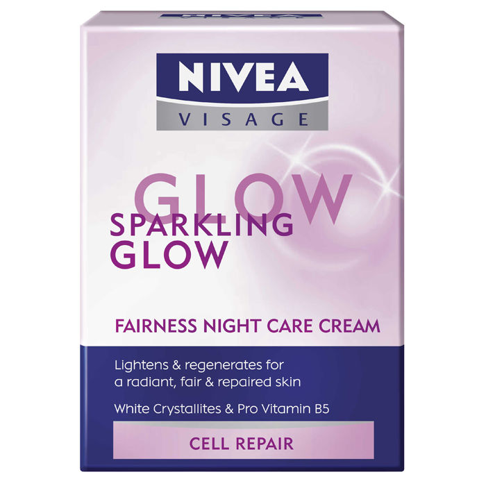 Buy Nivea Visage Sparkling Glow Fairness Night Care Cream (50ml) online ...
