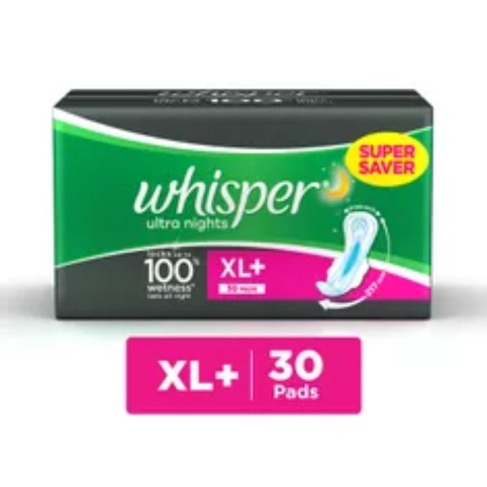 Buy Whisper Ultra Nights 30 Extra Large Sanitary Pads XL+ online at ...